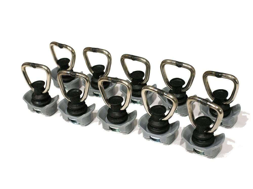 Adventure Van L-Track Anchors with D-Ring Hooks - 10 Pack – PAD Overland
